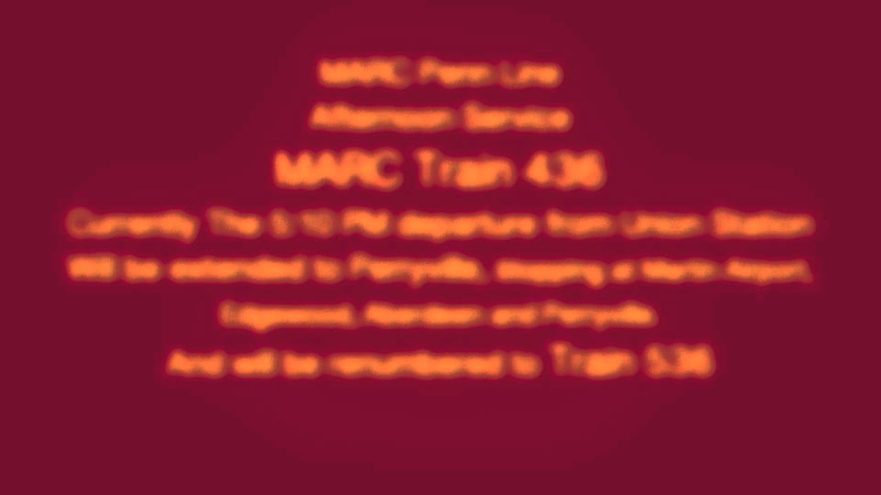 MARC Penn Line Schedule Changes (starting March 25, 2013)