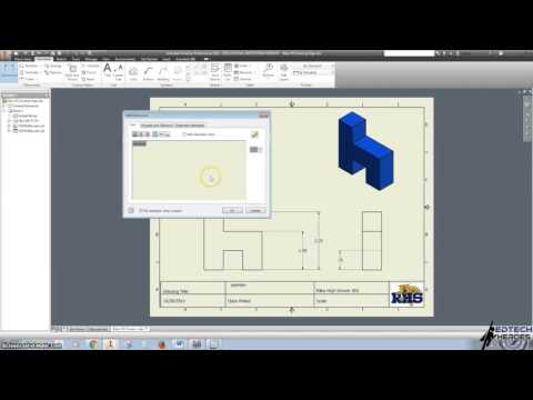 Dimension and Draw Inventor Drawing Sheet