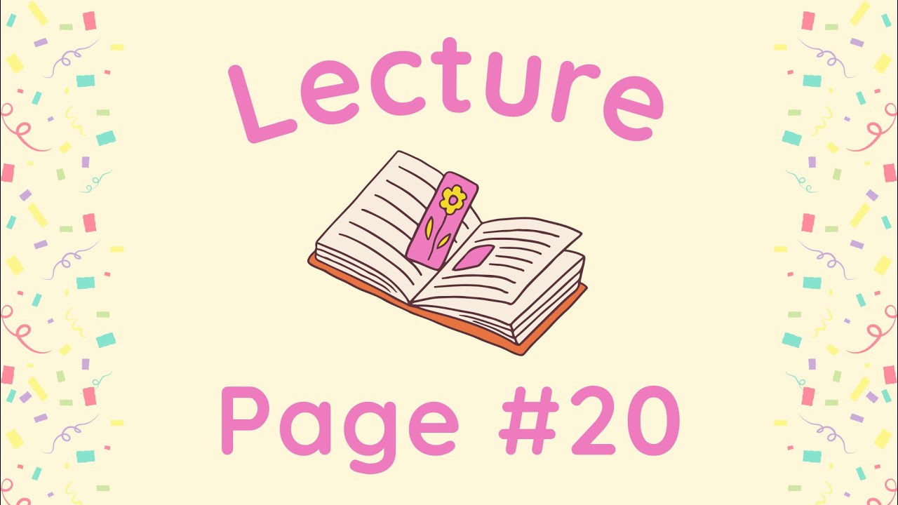 Lecture: Page #20