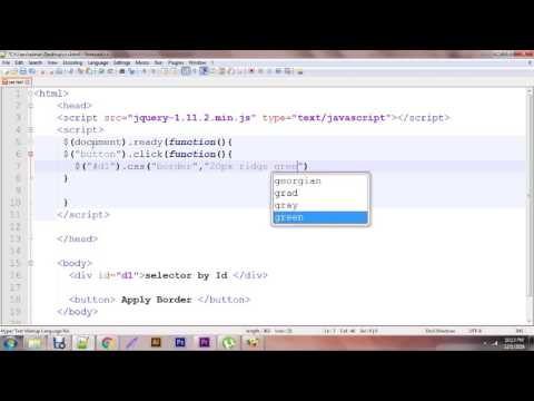 How to add style to selector in jquery | css styles in jquery | Tutorial