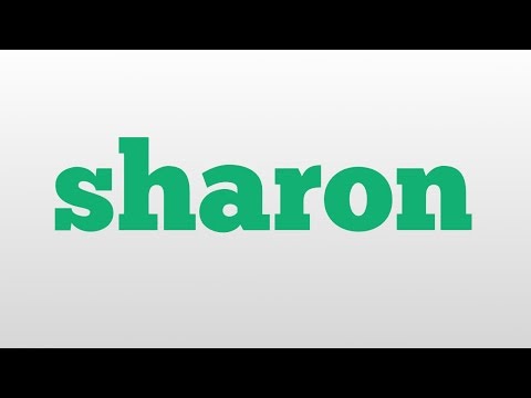 sharon meaning and pronunciation
