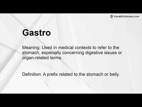 Gastro Meaning