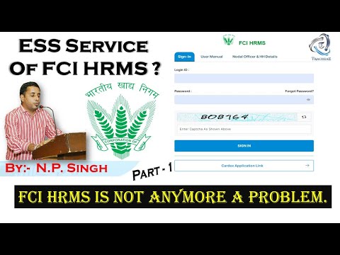FCI HRMS | Part -1 | What is Employee Self Service (ESS) of FCI HRMS | Food Corporation of India