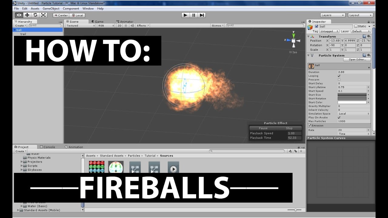 How To: Basic Fireballs in Unity