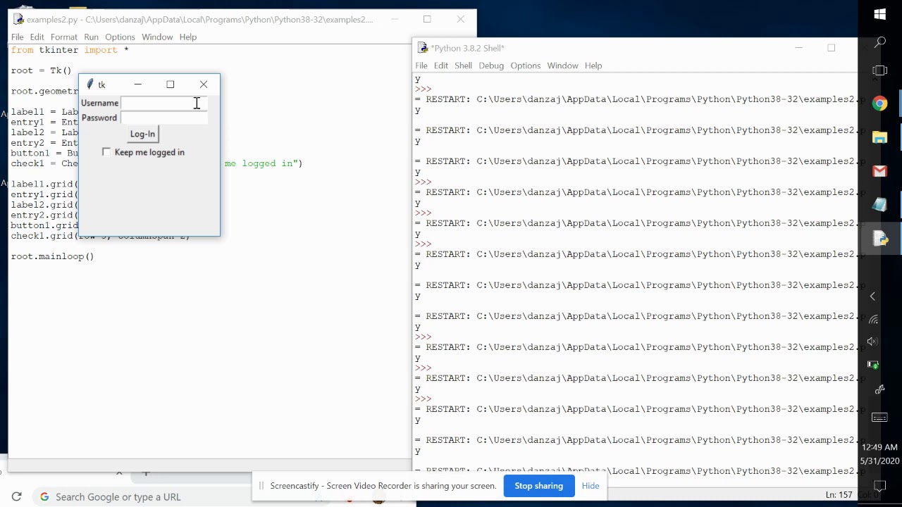 Using Label, Entry, Button, & Checkbutton Widgets | Python GUI Apps With Tkinter