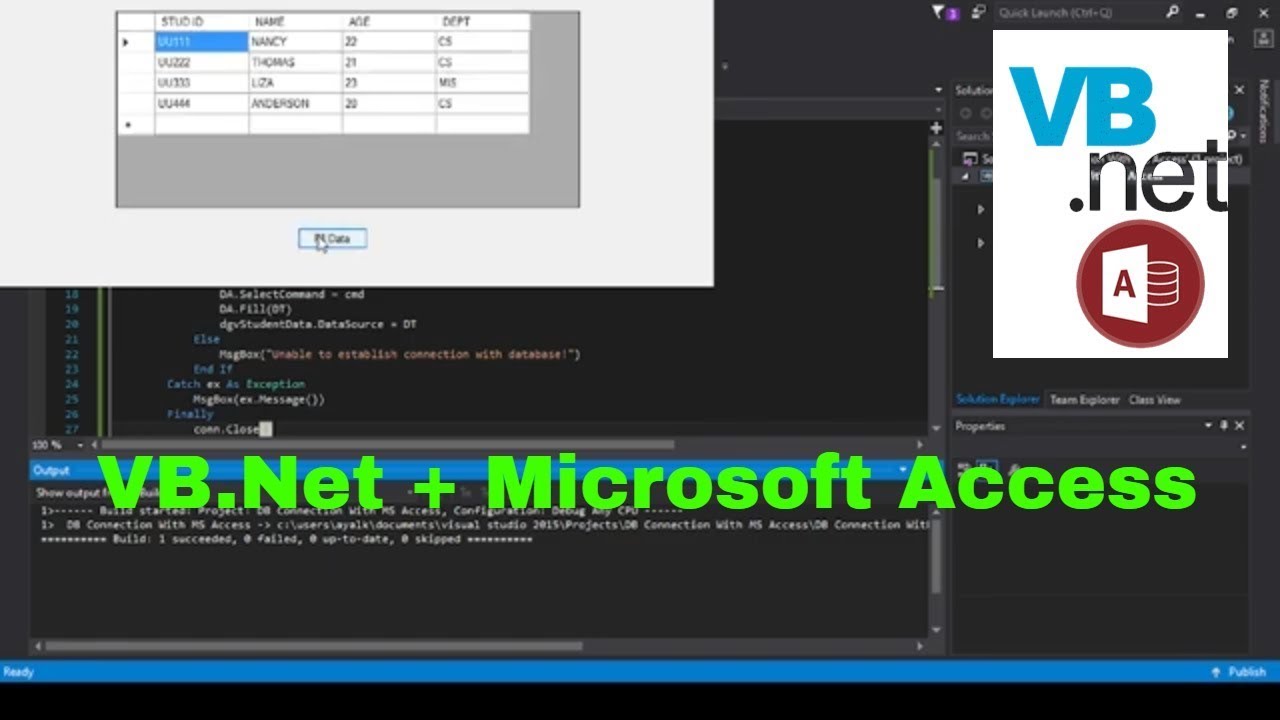 How to update data using VB.Net app and Microsoft Access Database