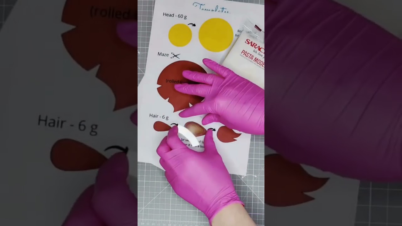 Fondant Lion and Tiger cake topper - VIDEO Tutorial with Templates
