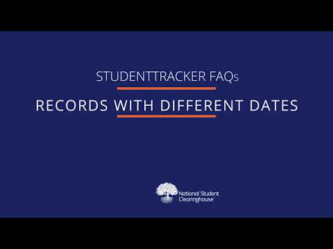 StudentTracker for Colleges & Universities FAQs: Degree Records with Different Dates
