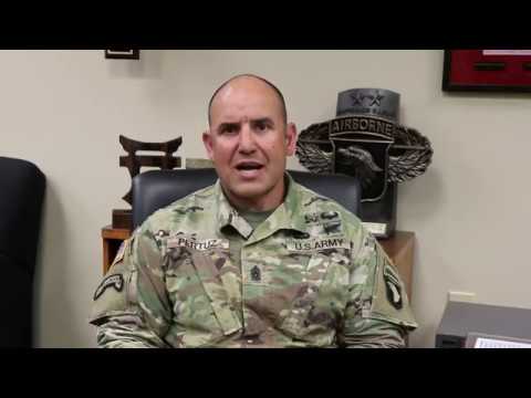 Command Sgt. Maj. Pertuz Discusses Army Values