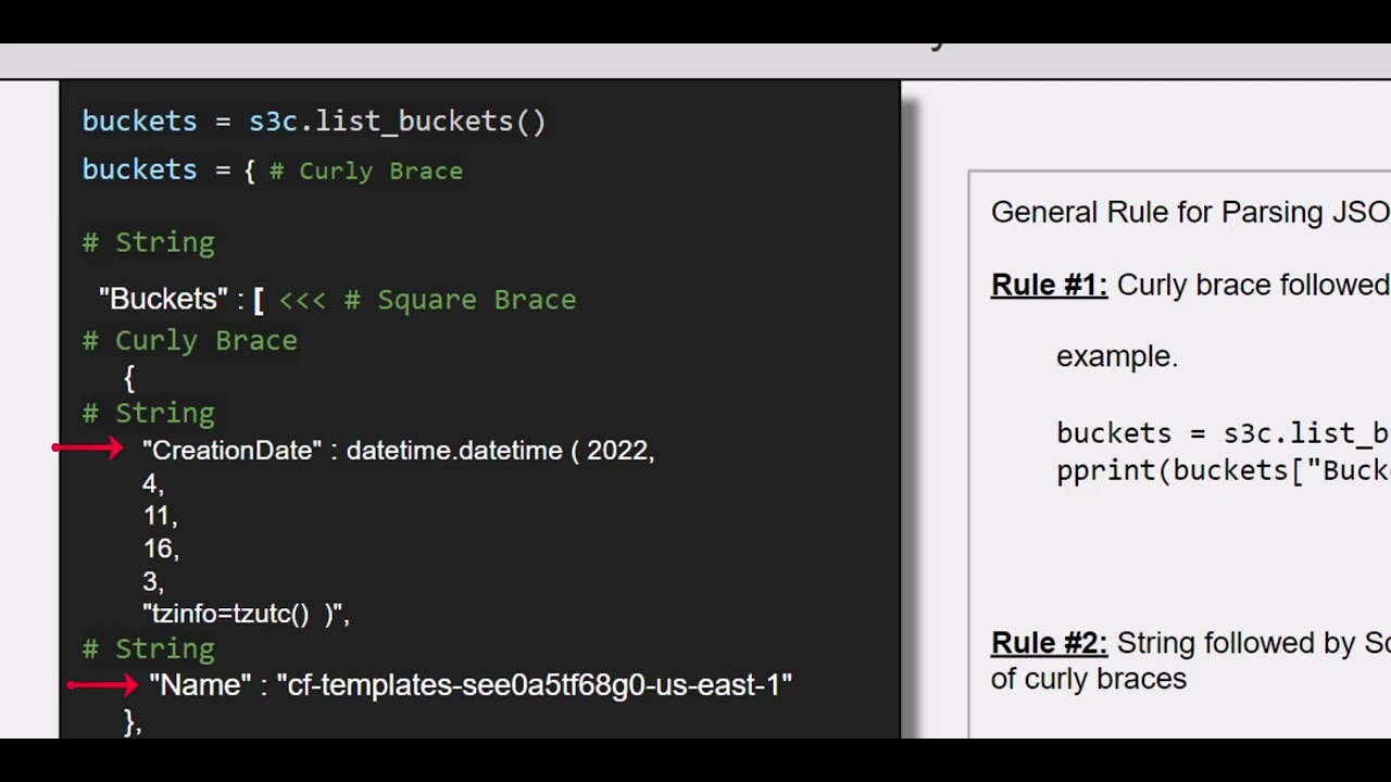 Traversing and Parsing JSON with Python and Boto3