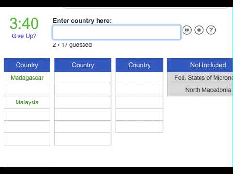 Can I name the countries that start with m