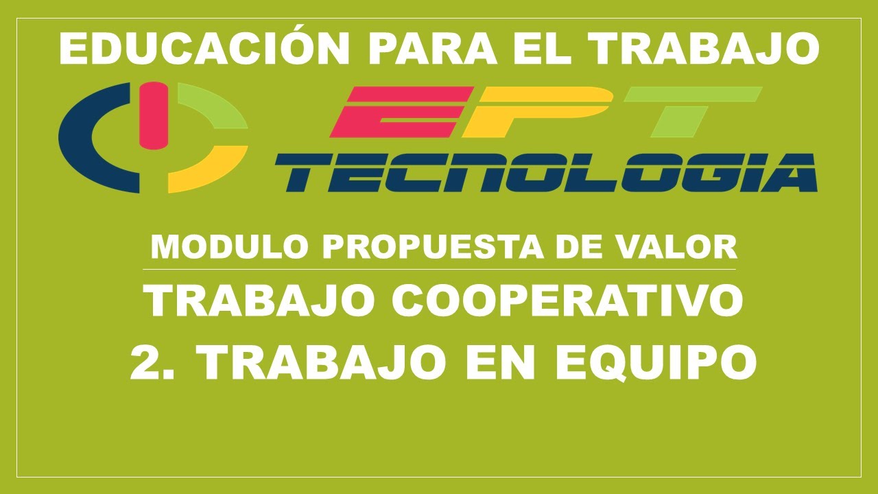 EPT P VALUE - COOPERATIVE WORK - 2. TEAMWORK