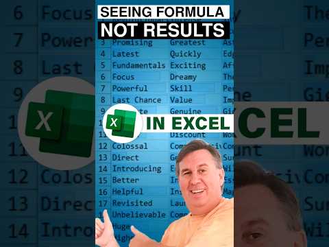 Excel - Why Excel Displays The Formula Instead of the Result #shorts #excel - Episode S0019