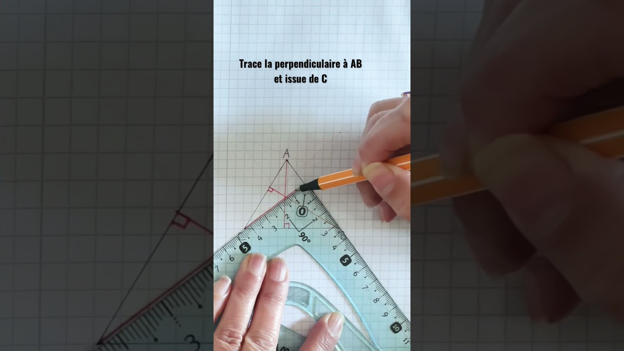 Comment tracer les 3 hauteurs d’un triangle #maths #mathscollege #shorts