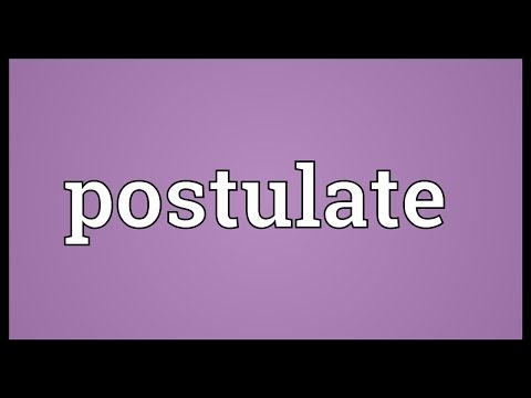 Postulate Meaning