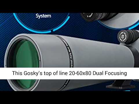 Gosky 20-60x80 Dual Focusing ED Spotting Scope - Ultra High Definition Optics Scope Carrying Case