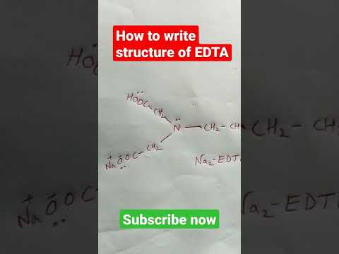 How to write structure of EDTA #shorts