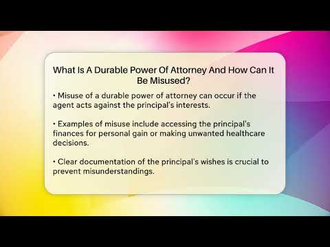 What Is A Durable Power Of Attorney And How Can It Be Misused? - The Sociology Workshop