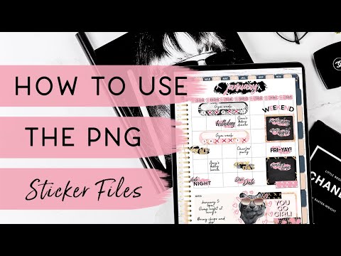 How to Use the PNG Sticker Files