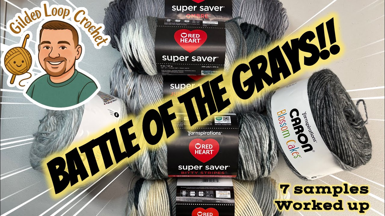 Battle of The GRAYS (With Swatches) - Yarnspirations Showdown of Many Popular Colorways!