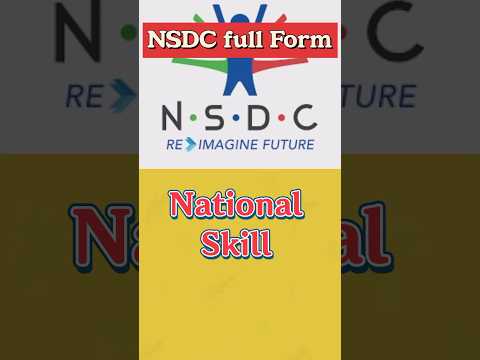 NSDC  Full Form #nsdc #fullform #gk