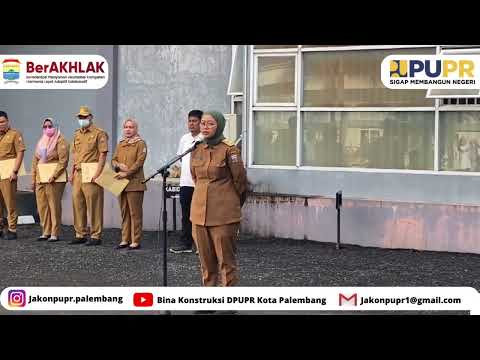 Apel senin pagi di halaman Dinas PUPR Kota palembang