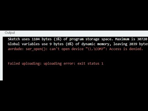 Arduino Nano, fixing error: avrdude: ser_open(): can't open device "\\.\COM7": Access is denied.