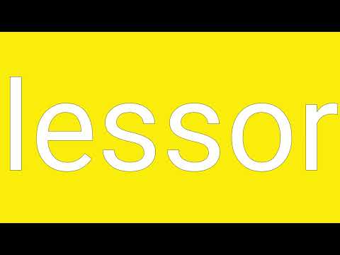Lessor Definition & Meaning