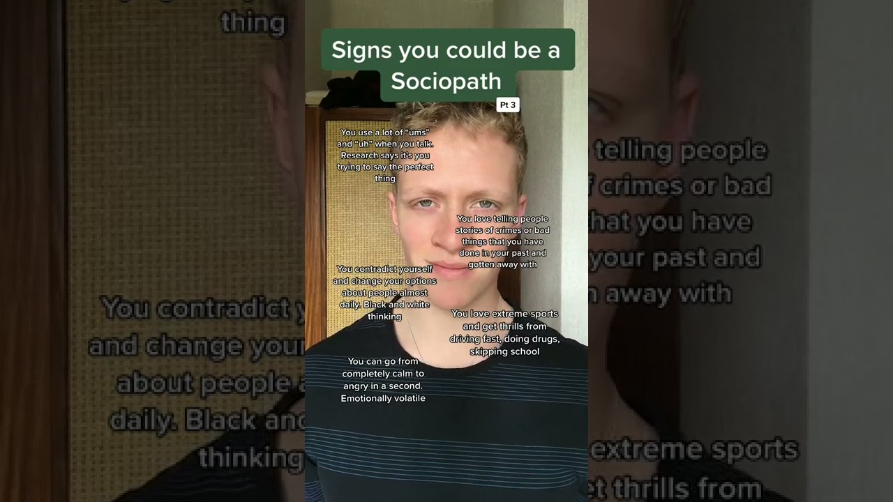 Signs you are a sociopath - do you have any? #shorts #sociopath #psychology #mentalhealth