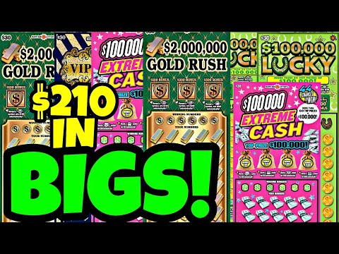 I Took A $210 Gamble π΄ Md Lottery Gold Rush, Vip Club, Extreme Cash, $100k Lucky Scratch Off Tickets