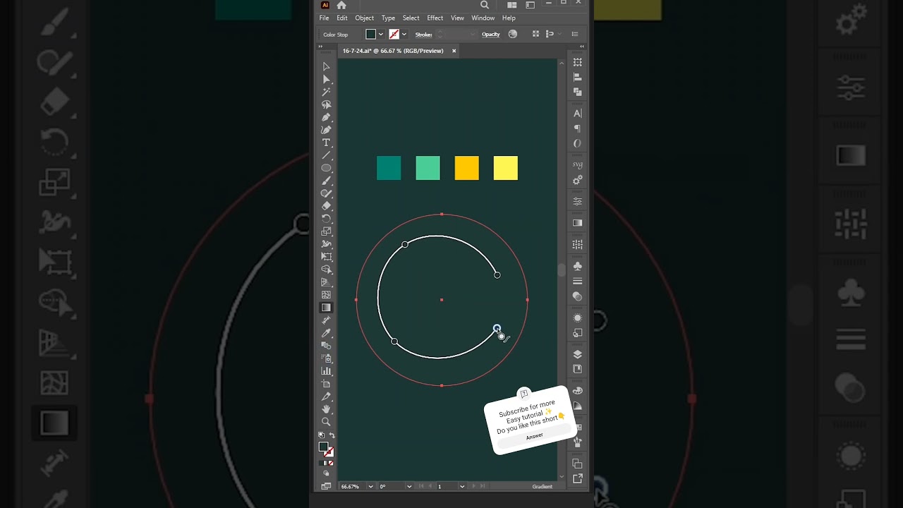 Create Impressive Gradient Effect 🎨 | Illustrator shorts | Graphic designer tutorials