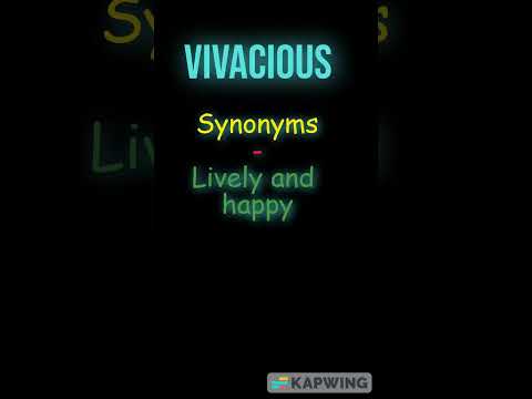Synonyms of Vivacious