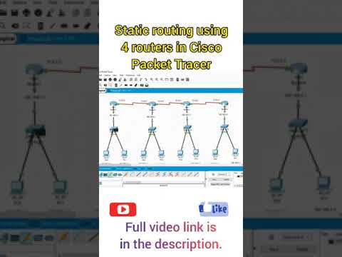 Static routing using 4 routers| Cisco Packet Tracer #cisco #networking #static_routing