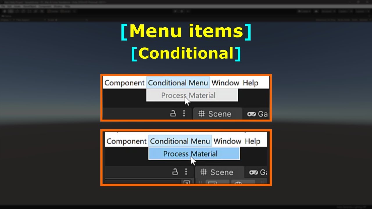 Menu Items - Conditional | Editor Scripting | C# | Unity Game Engine