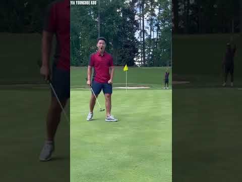 Find you someone that hypes you up like Roscoe Dash hypes up Younghoe Koo after a made putt   ️