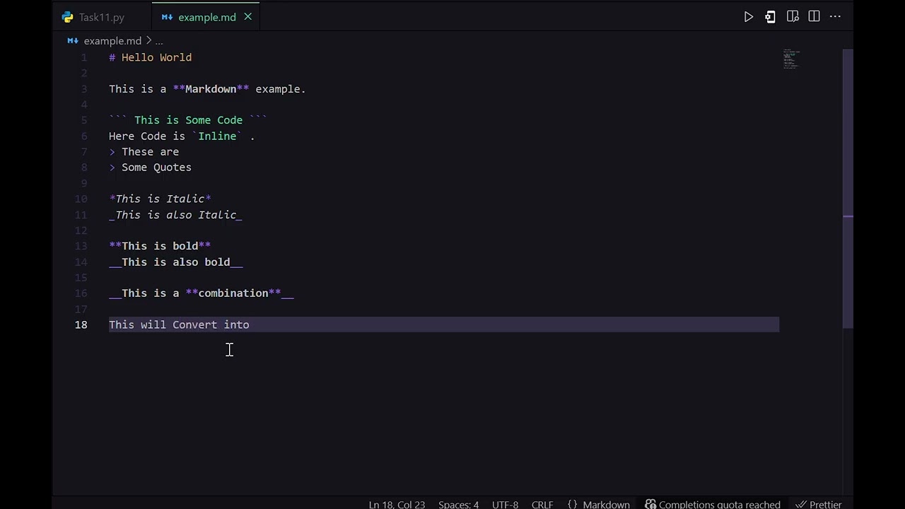 Task 11: Develop a Markdown to HTML Converter