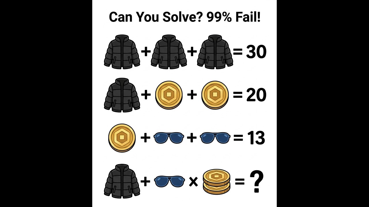 99% FAIL! Can You Solve This Viral Math Puzzle? 🧠🔢