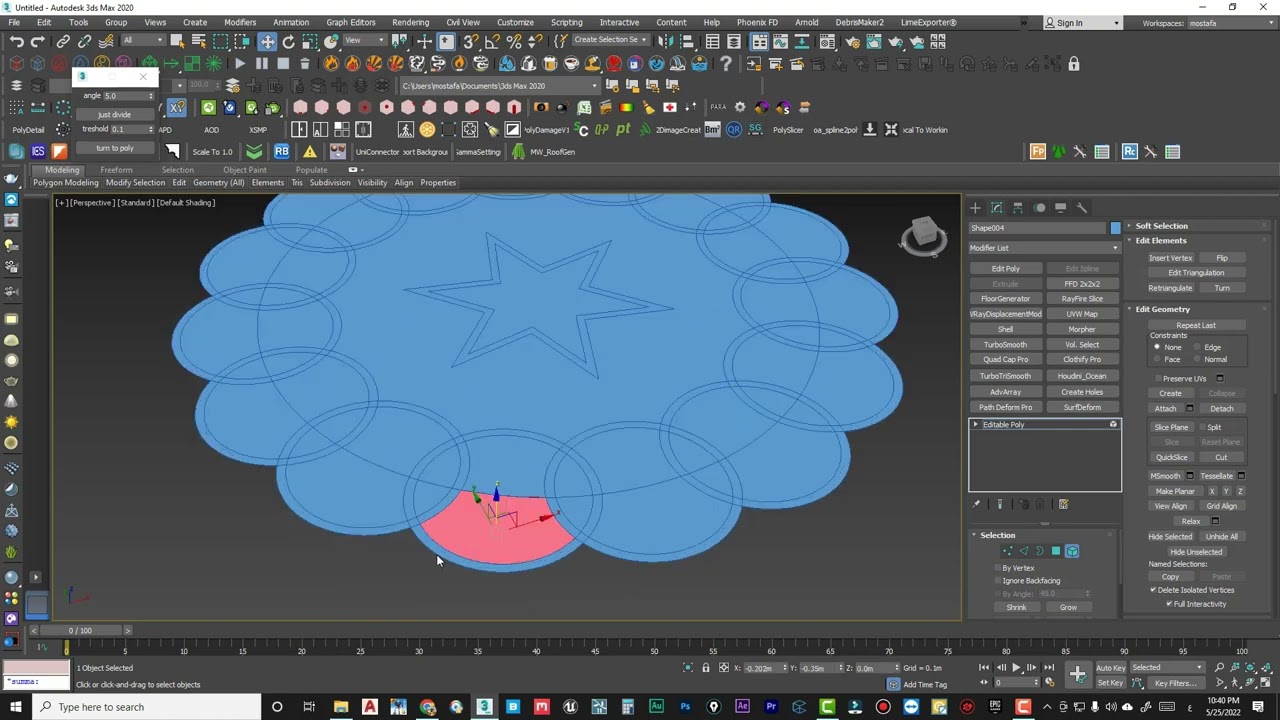 Spline2Poly Script - 3DSMAX2020