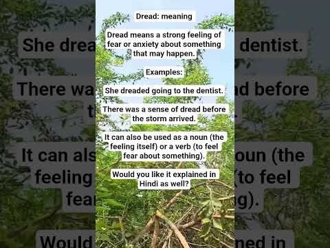 Dread means in english, dread ka english me meaning, #dread, #wordmeanings, #viralshorts@desire0011