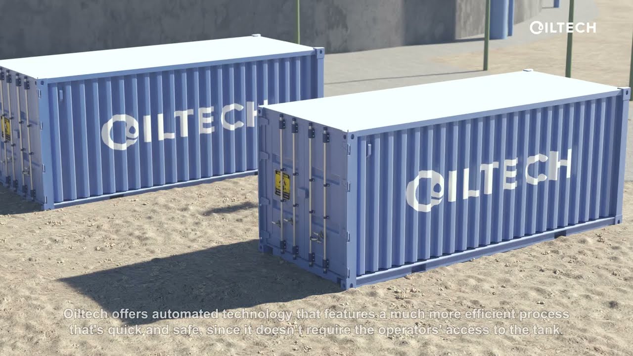 Animación 3D limpieza interior tanques combustible | Oiltech Gas Tank.