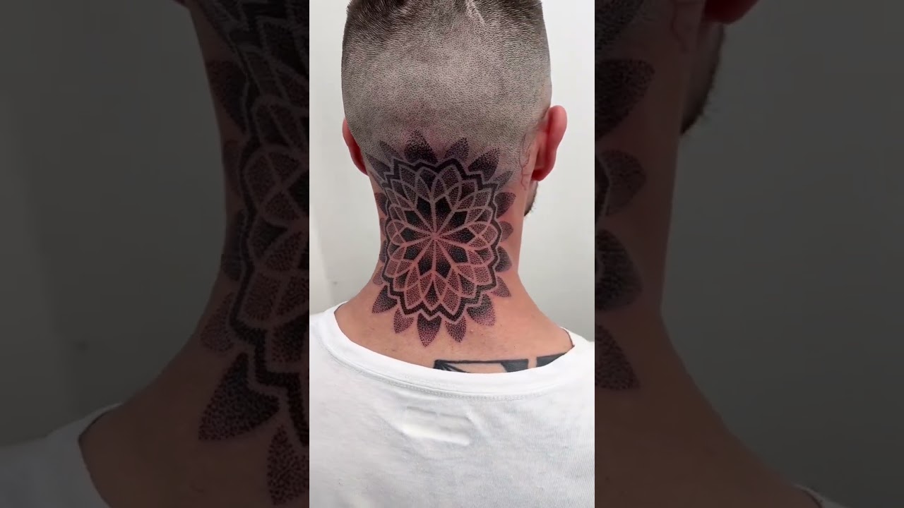 📐 Mandala Neck Tattoo Looking Awesome By Staceytattoos #tattuba #tattoo #tattooartist #ink #mandala