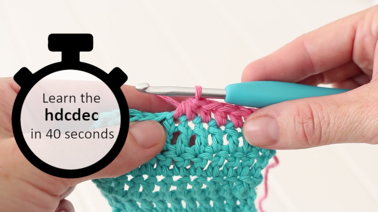 How to crochet the Half Double Crochet Decrease stitch (hdcdec)