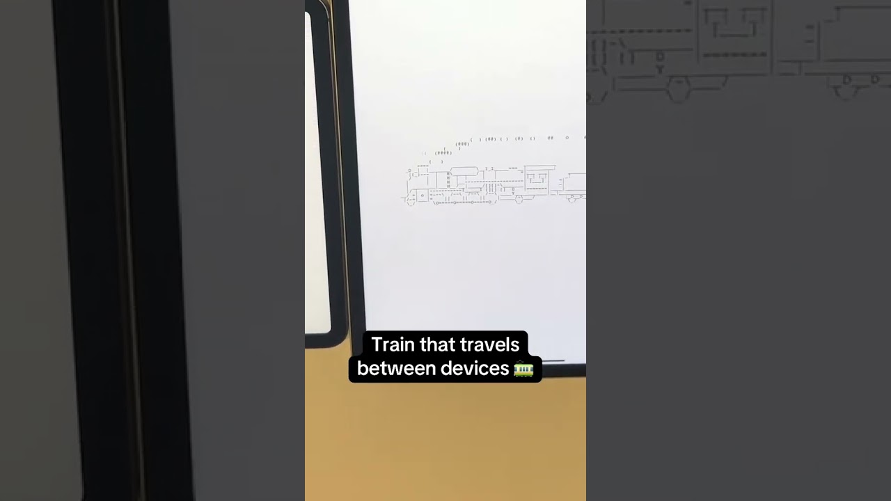 Train that travels between devices #shorts #ipad #iphone #trains #opensource #github #webdev #linux