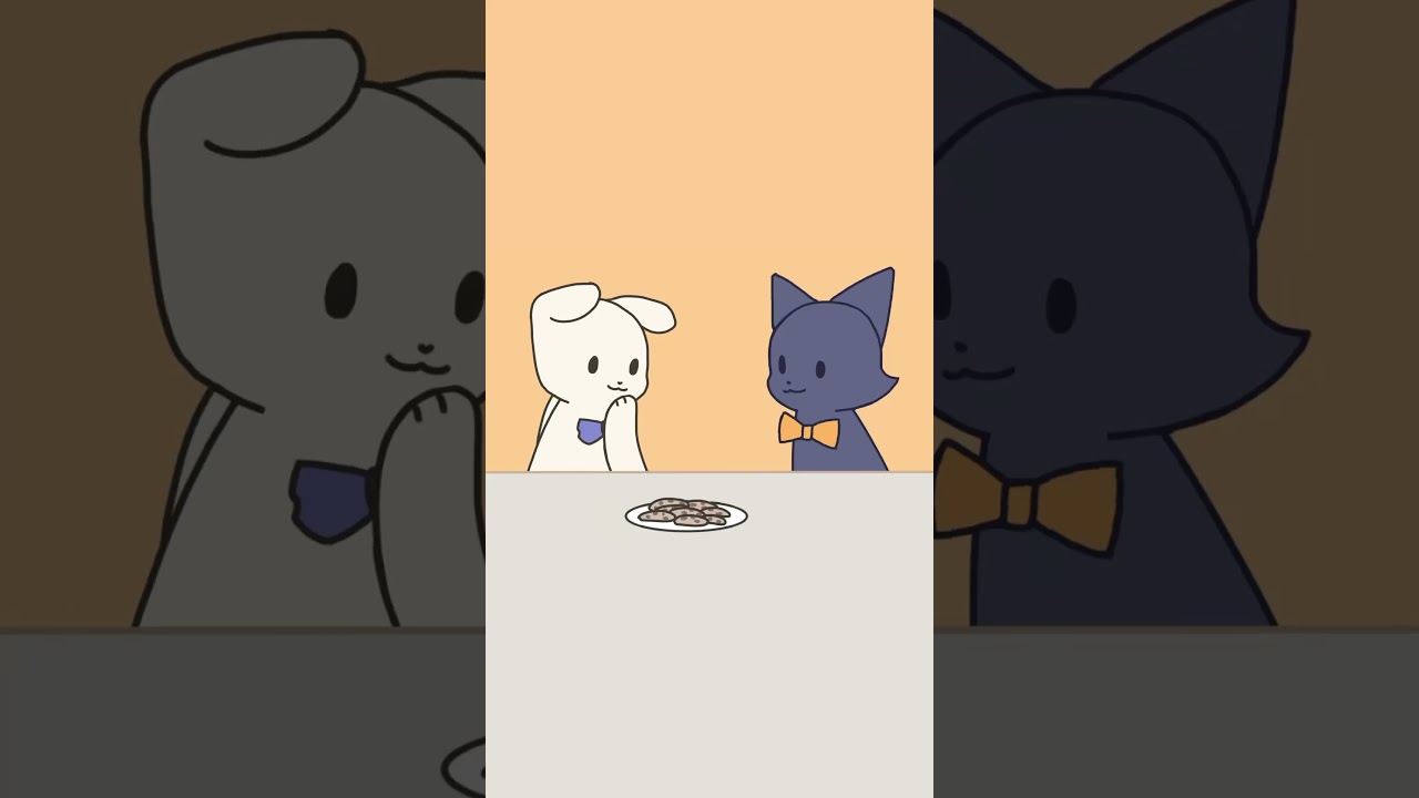 Send this to someone you bake with! 🍪 #fluffytrouble #bobamochi #animation #kawaii #cookies #shorts