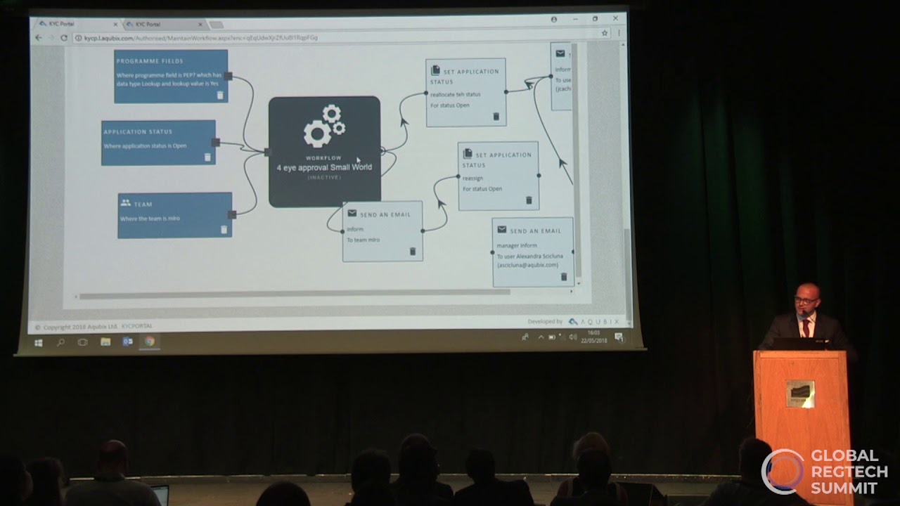 Regtech Top 20 - five minute demo of KYC Portal