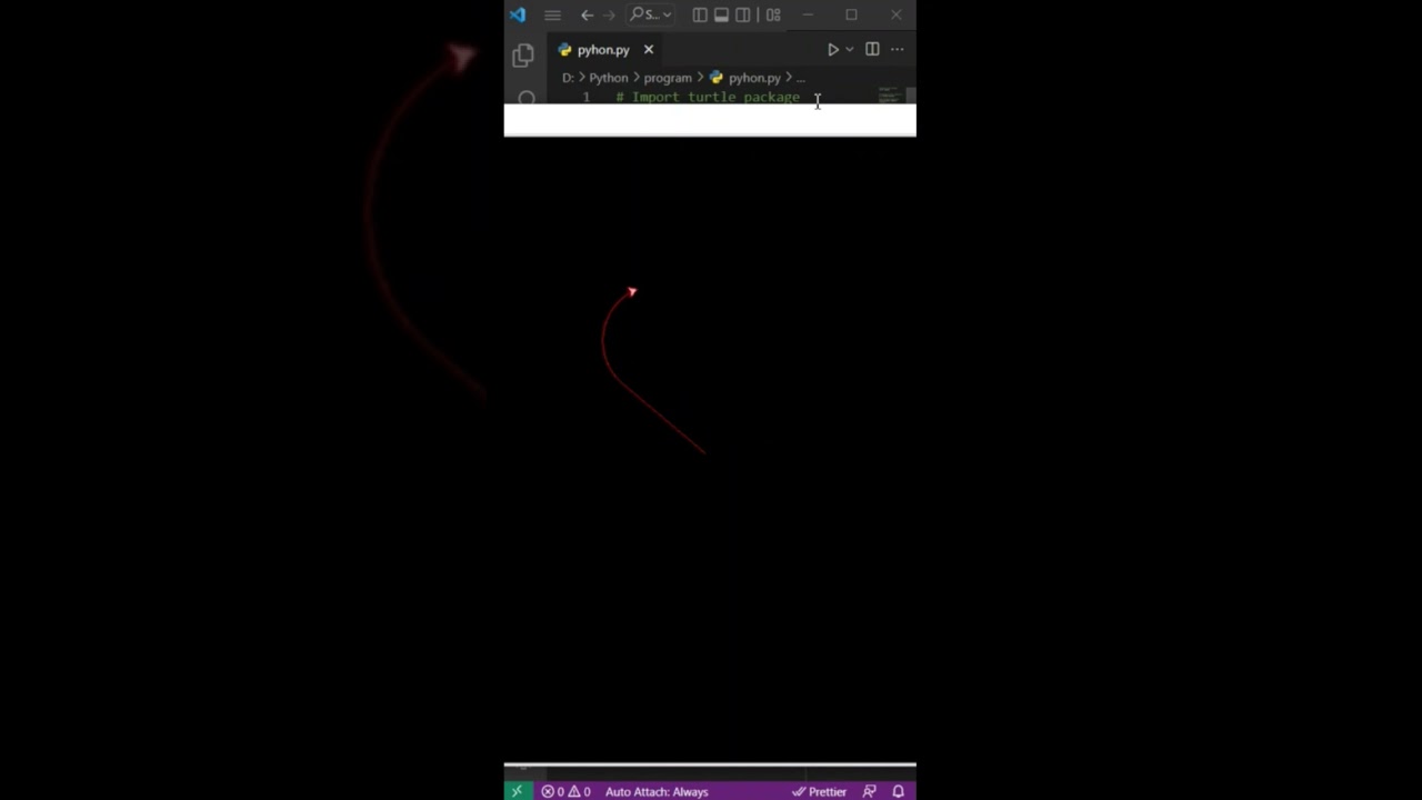 Draw Red Heart In Python Turtle | Python Programming Project | Python Tutorial #shorts #python