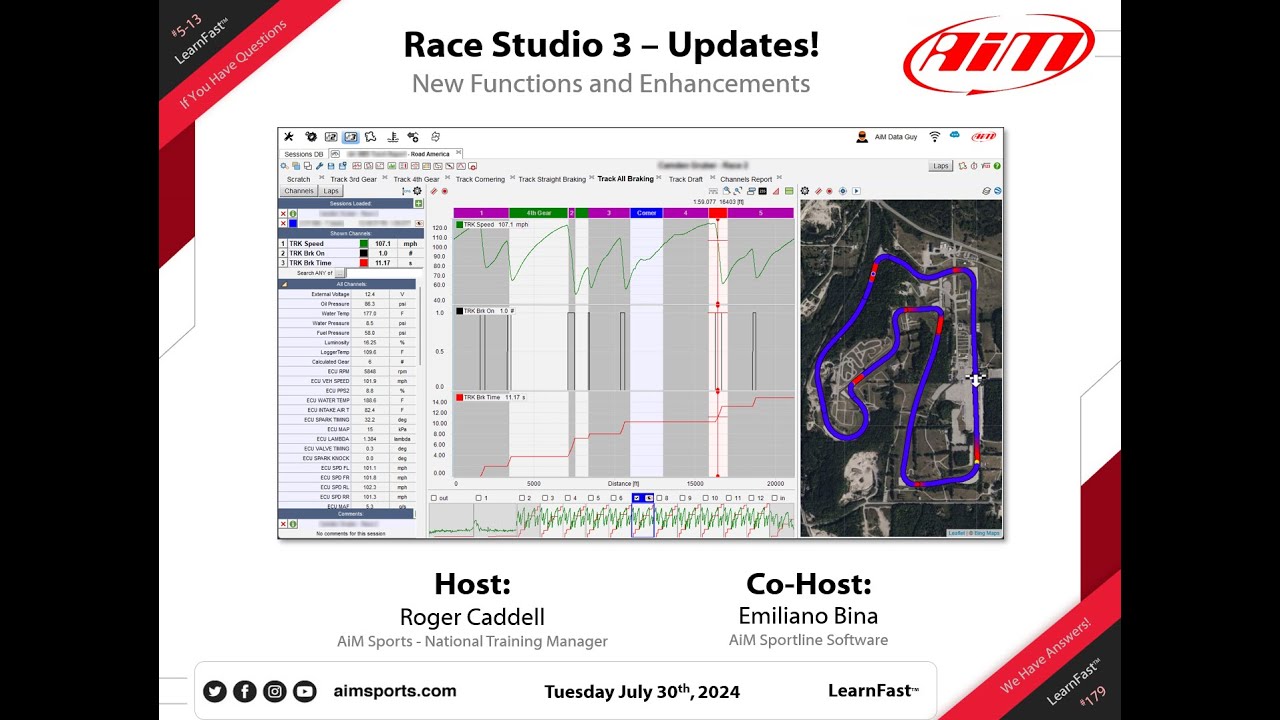 5-13 - Race Studio 3 Updates with Emiliano Bina - 7/30/2024