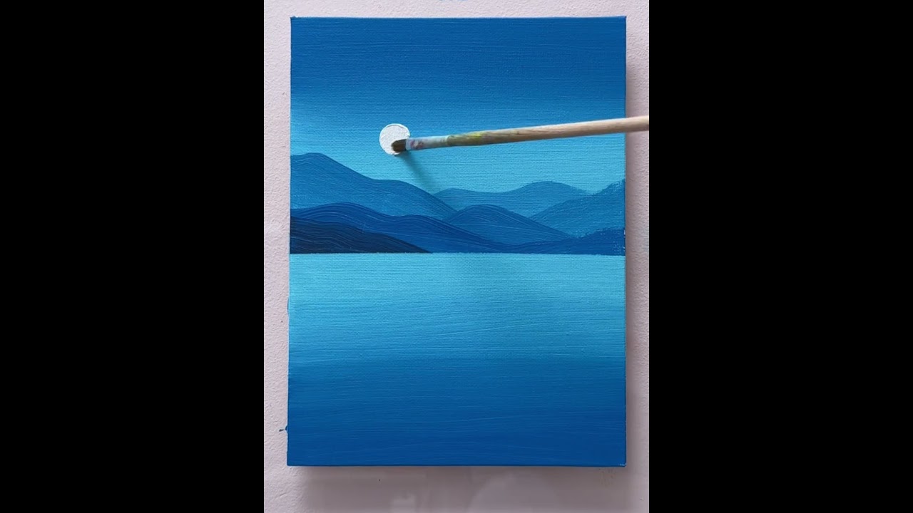 Easy Landscape Painting #howtopaint #painting #acrylicpainting #paintingtutorial #landscapepainting