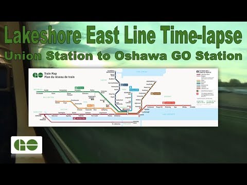 GO Transit - Lakeshore East Line Time-lapse (Union Station to Oshawa GO Station)