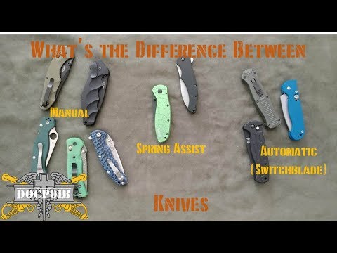 What's the Difference Between Manual, Assisted, & Automatic (Switchblade) Knives?